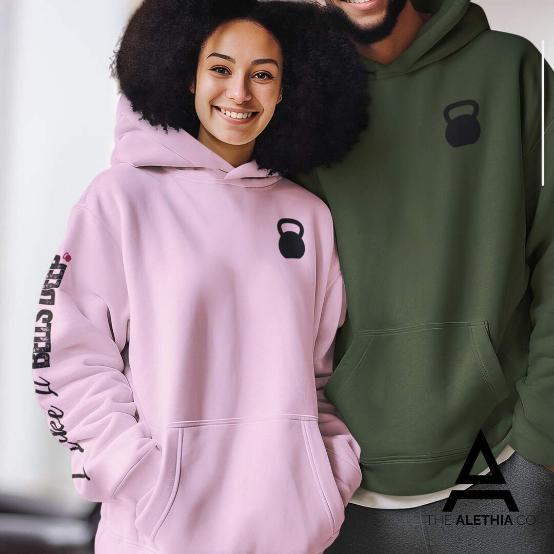 I Like It Bells Deep Hoodie Couples Gym Pump Cover, Kettlebell Humor ...