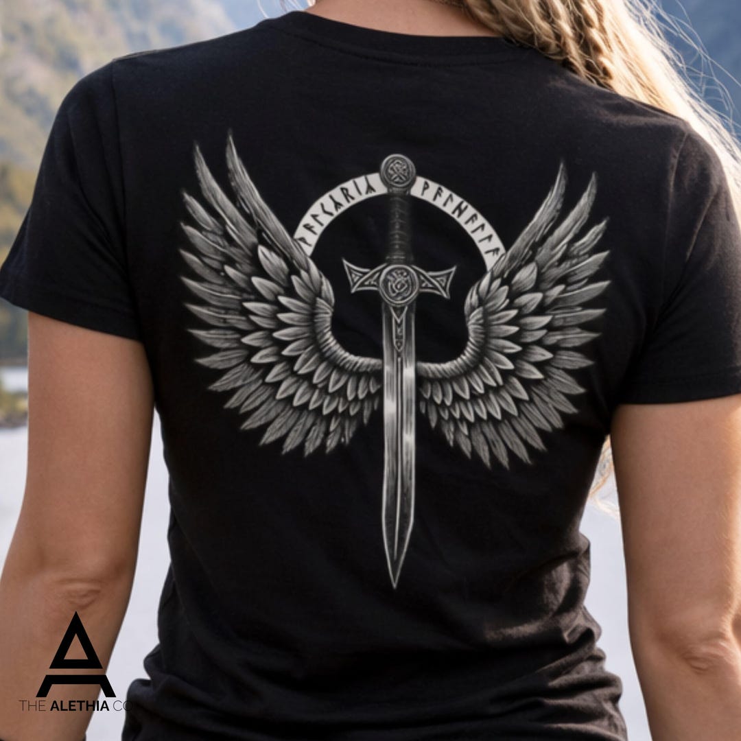 Valkyrie Command Rune | Norse Warrior Tee - Etsy