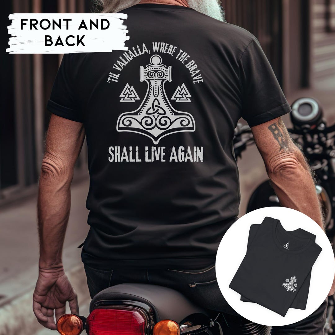Thor's Hammer and Valknut T-shirt, Norse Mythology, Mjolnir and Valknut ...