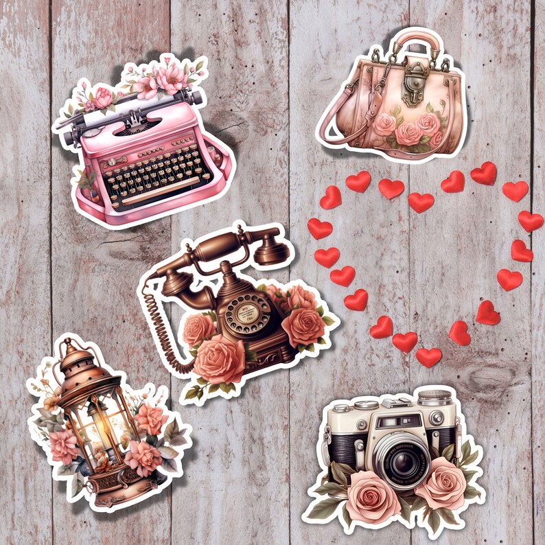 Pack of 5 Beautiful Stickers, Classic and Antique, Stylish Stickers ...