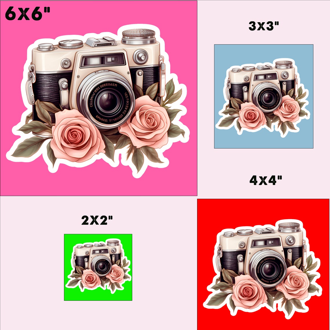 Pack of 5 Beautiful Stickers, Classic and Antique, Stylish Stickers ...