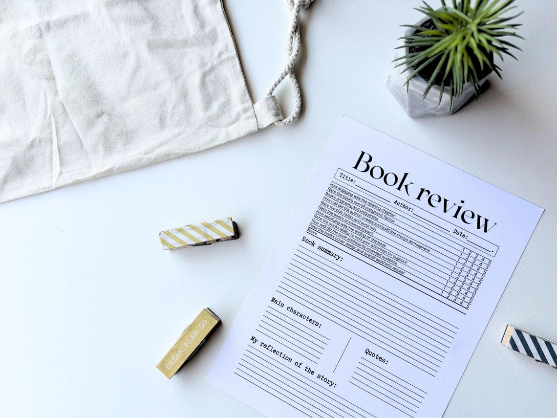 Book Summary Worksheet Simple Review Reading Log A4 Template Printable ...