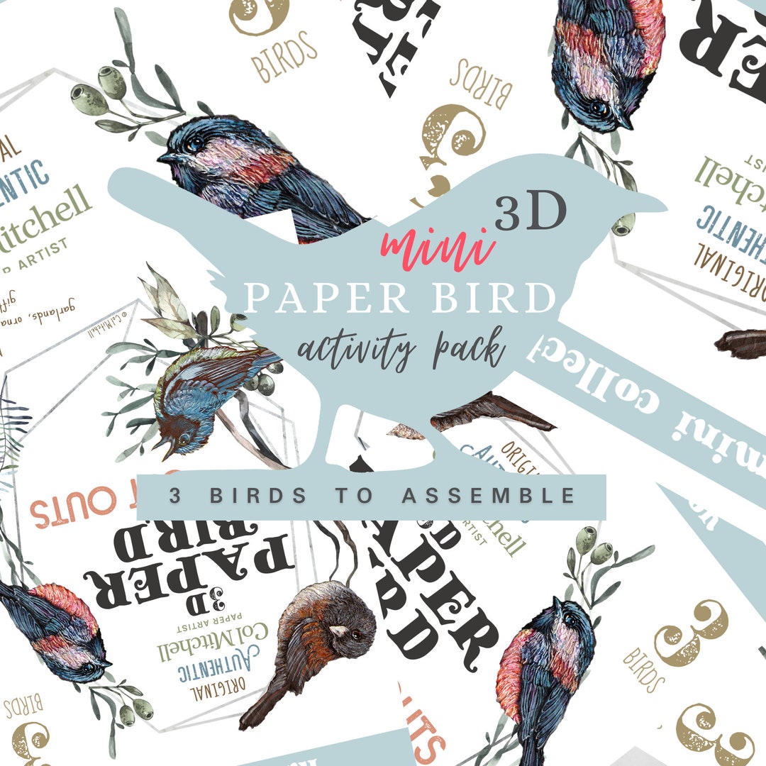 Vintage Songbird 3D Paper Craft Activity Kit (digital Download) - Etsy