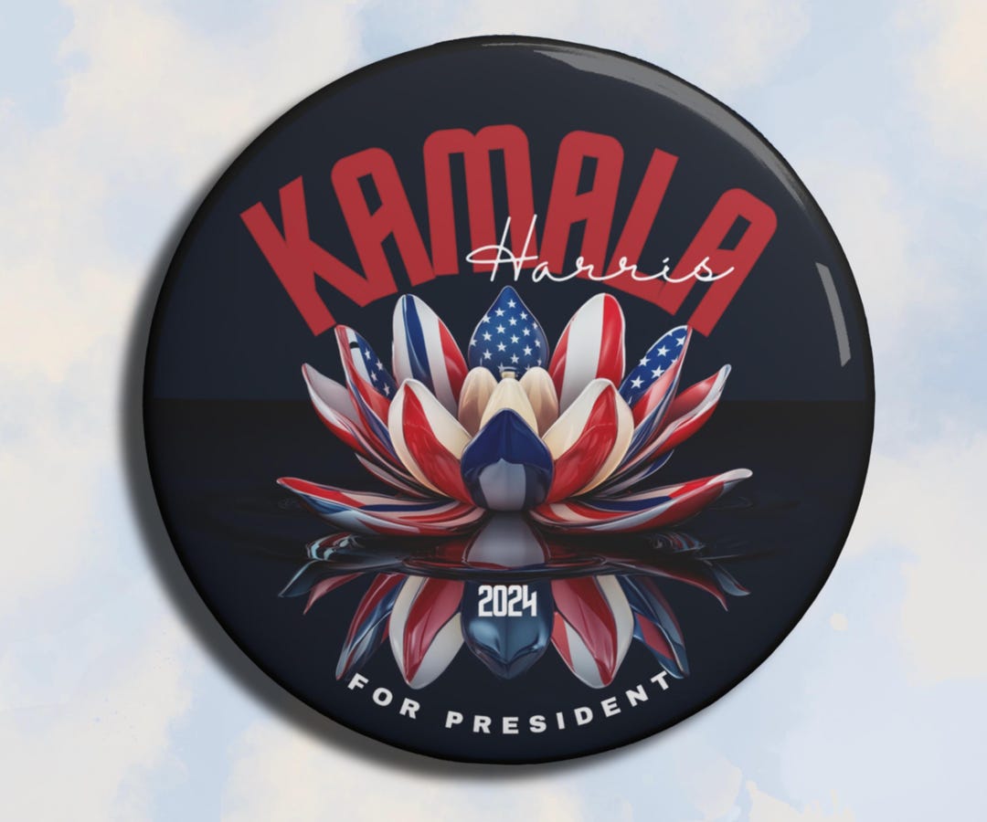 Kamala Harris for President 3D Lotus Custom Pin Buttons - Etsy