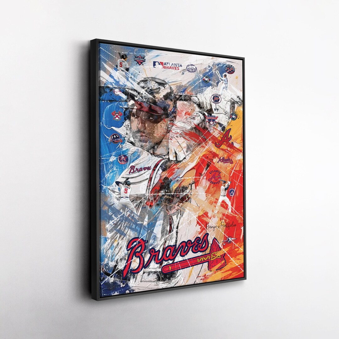 Freddie Freeman Atlanta Braves Pop Art Canvas – Vibrant MLB Wall Print ...