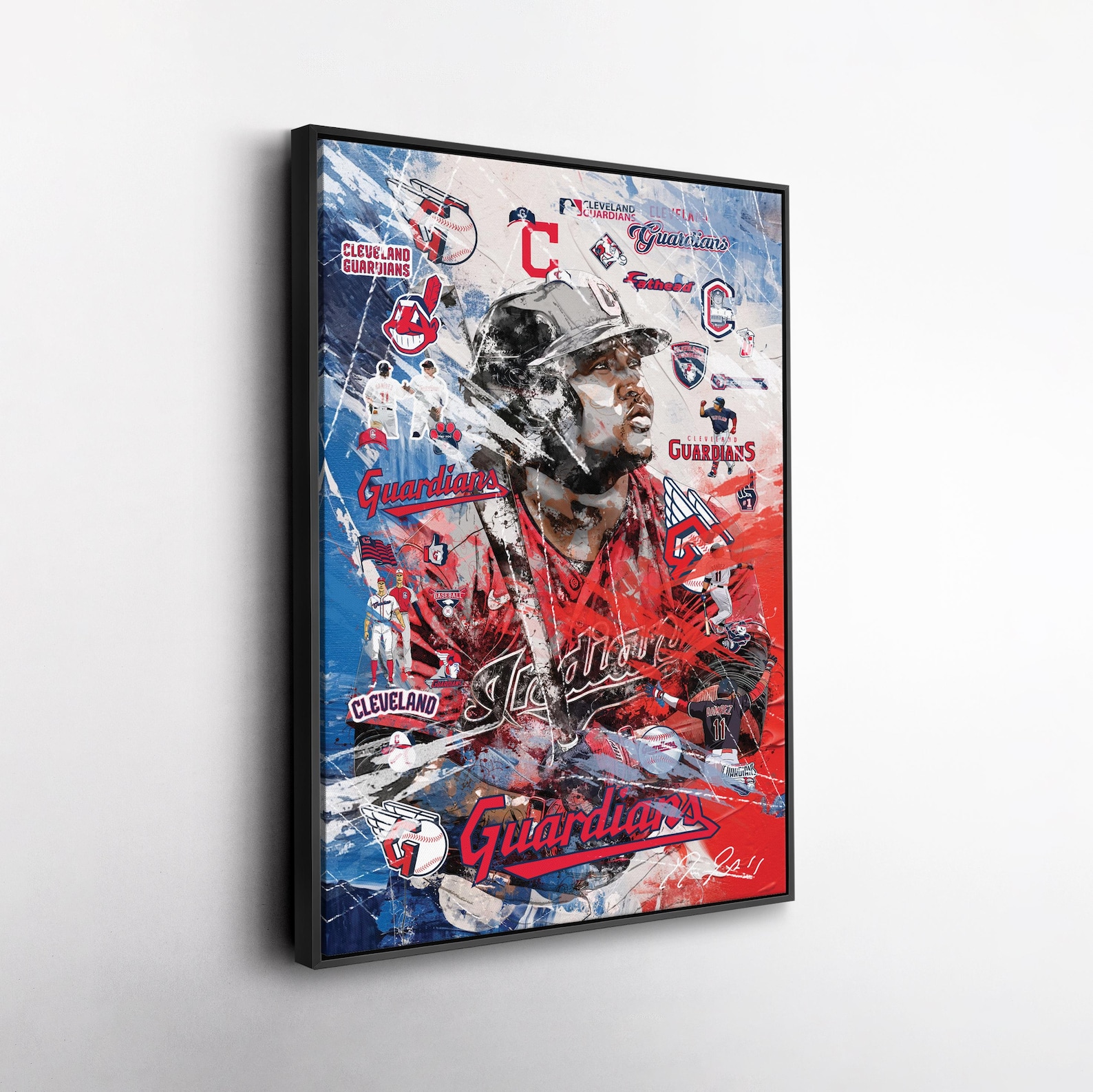 José Ramírez Cleveland Guardians Pop Art Canvas – Vibrant MLB Wall ...