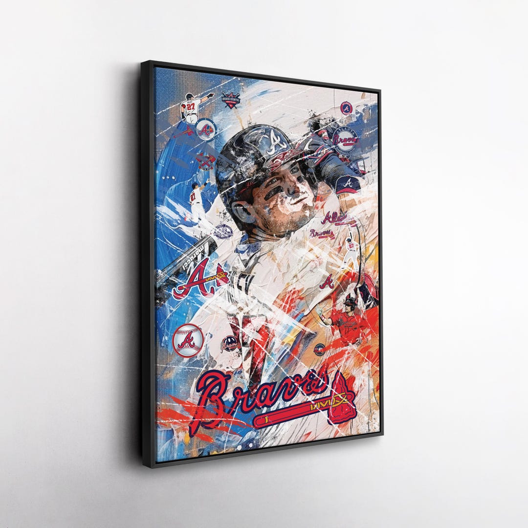 Austin Riley Atlanta Braves Pop Art Canvas – Vibrant MLB Wall Print ...