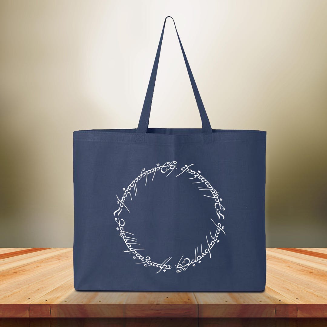 Lord of the Rings Circle Tote Bag, LOTR Gifts, Lord of the Rings Tote ...