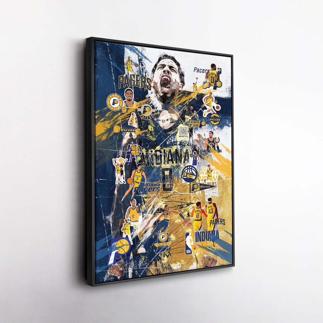 Tyrese Haliburton Indiana Pacers Pop Art Canvas – Vibrant NBA Wall ...