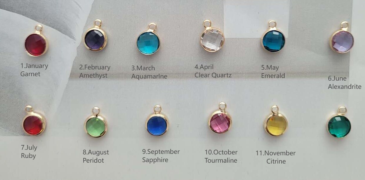 Birthstones According to Your Birth Month Custom Steel 14k Gold Free ...