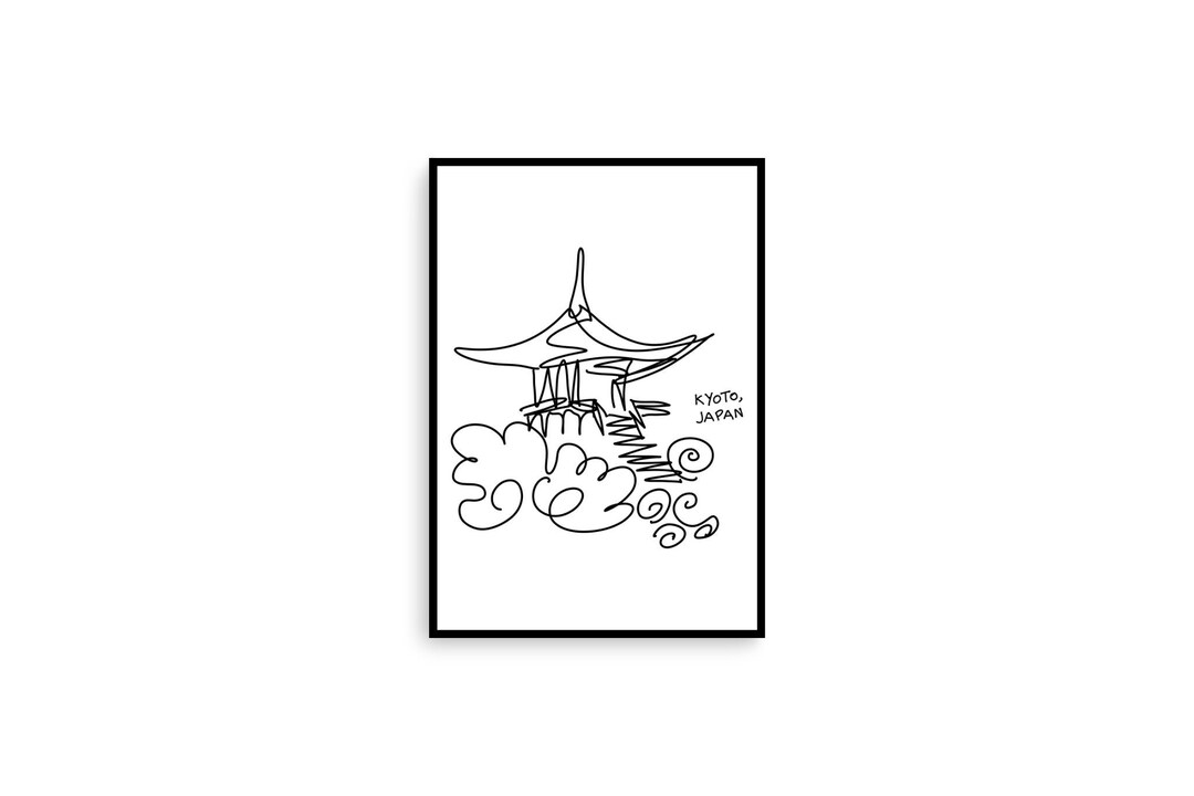 Poster Kyoto Japan, Minimalist Drawing, Poster in A3, A4 and A5 to ...