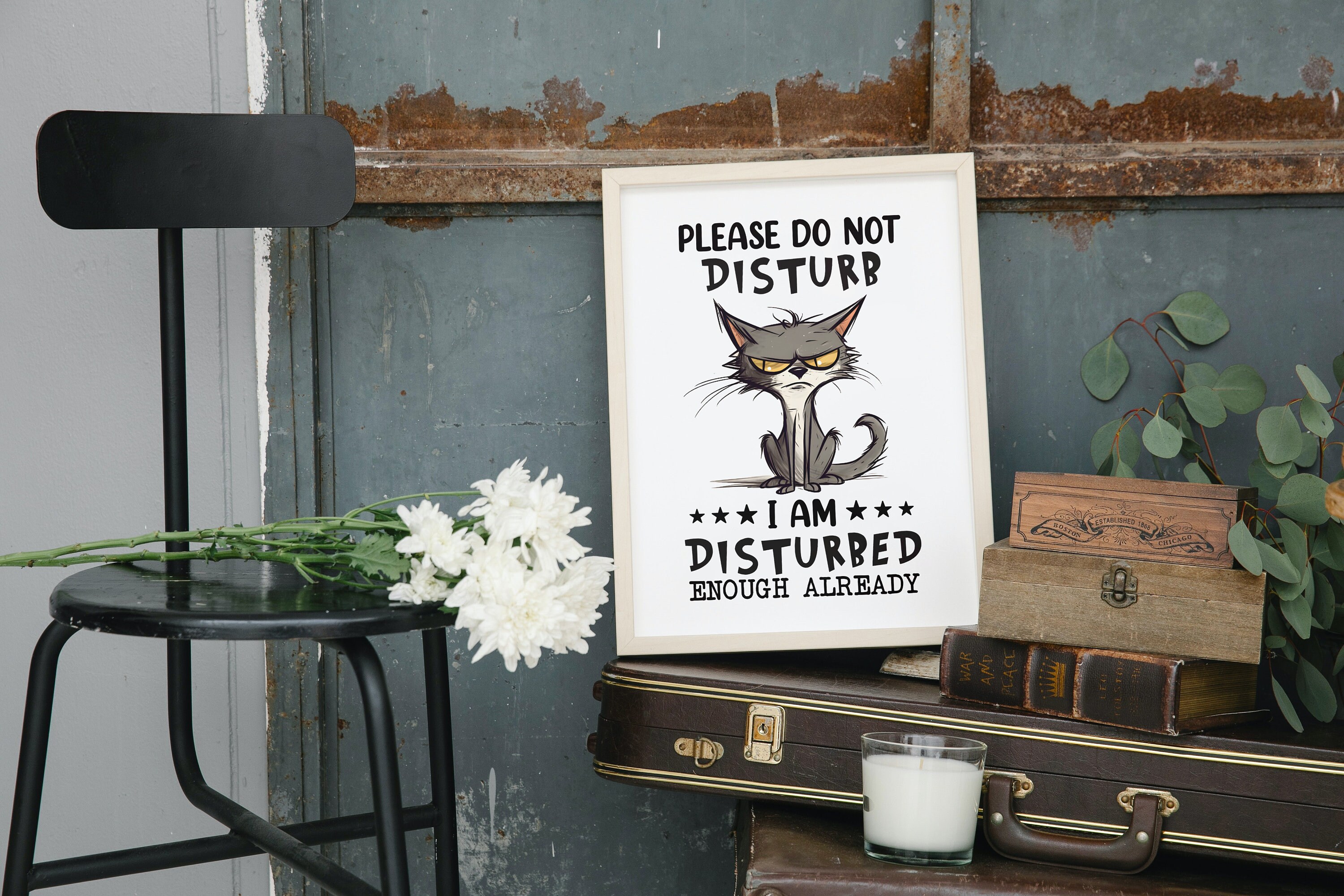 Poster Please Do Not Disturb, I Am Disturbed Enough Already Cat ...