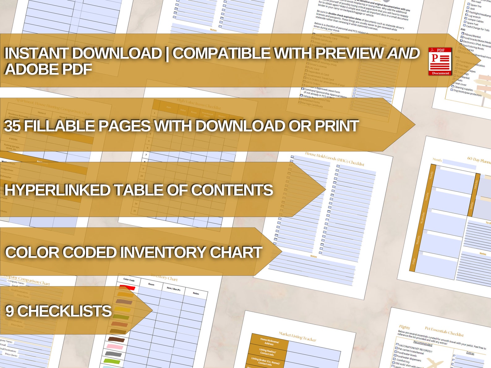 PCS Binder Printable | Military Move Planning PDF | PCS Checklist ...