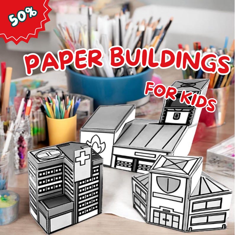 Printable Paper House Template | DIY Printable Coloring Craft ...