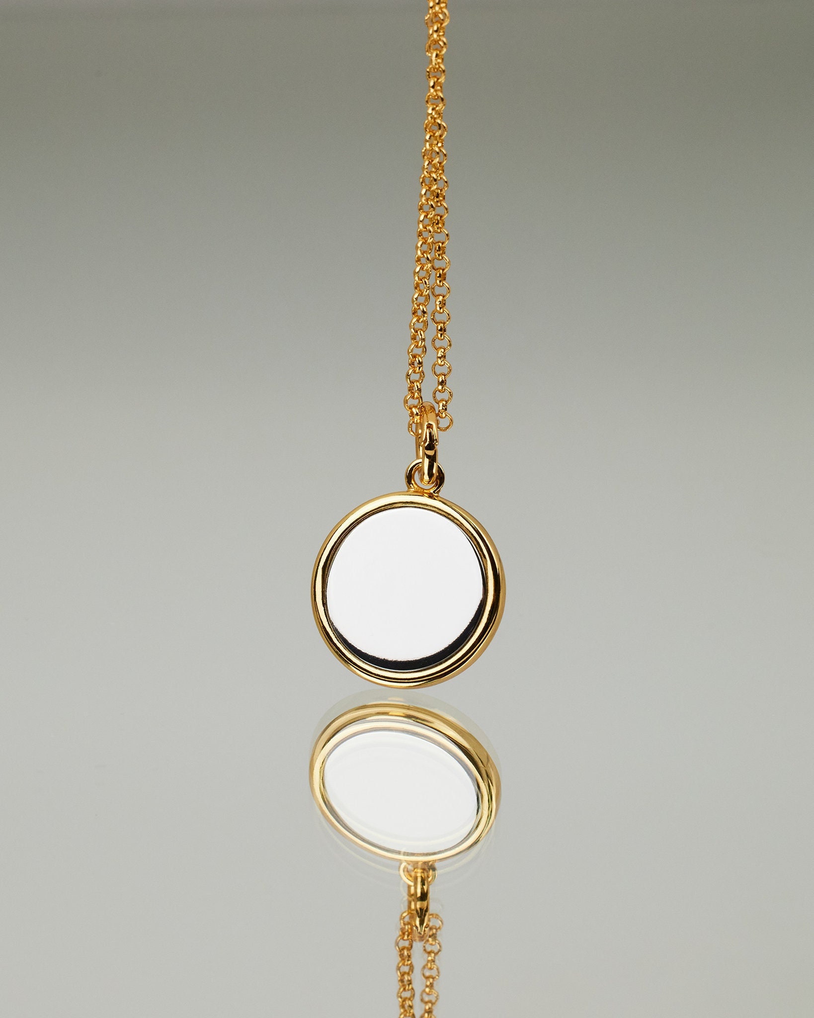 Two-tone Coin Pendant Necklace: Mixed Metal Medallion - Etsy