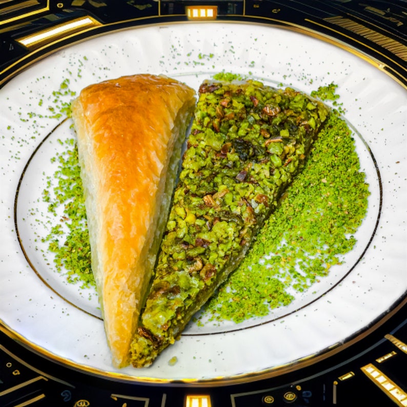 Turkish Baklava With Pistachio Carrot Slice Triangle , Special Turkish ...