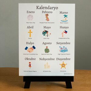 Filipino Months of the Year Calendar (tagalog) for Children, Adults ...