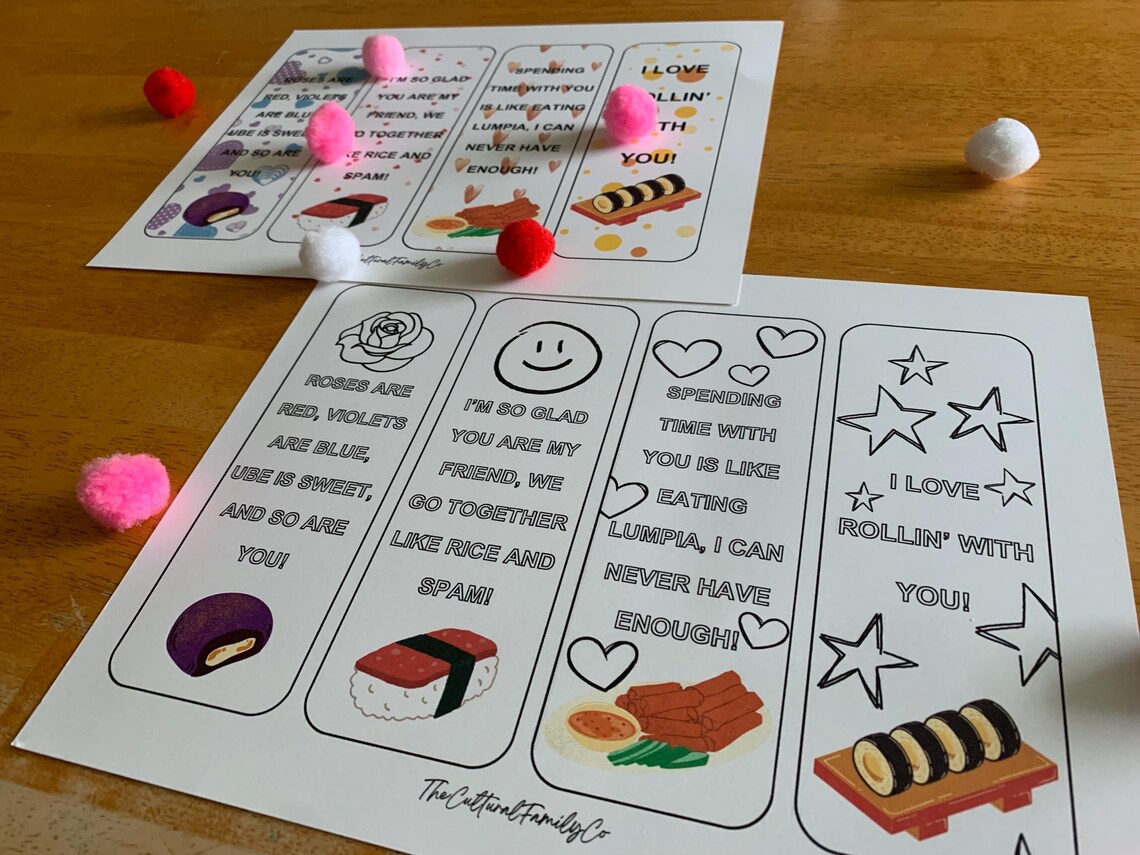 Printable Bookmarks for Children or Adults, Color You Own, Asian ...