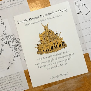 Philippine History: People Power Revolution Study for Children - Etsy