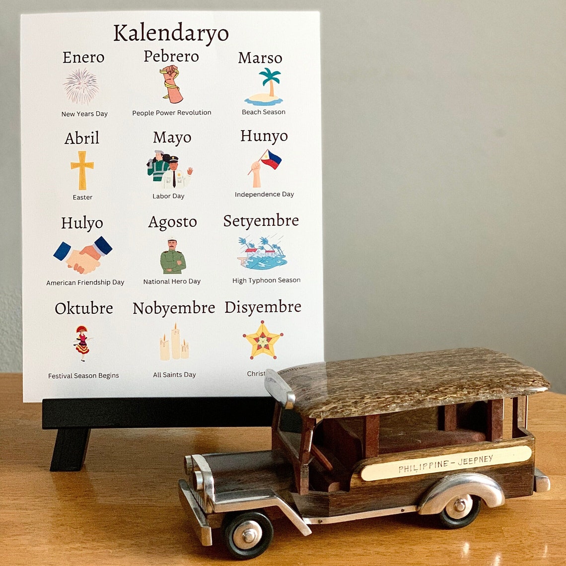 Filipino Months of the Year Calendar tagalog for Children, Adults ...