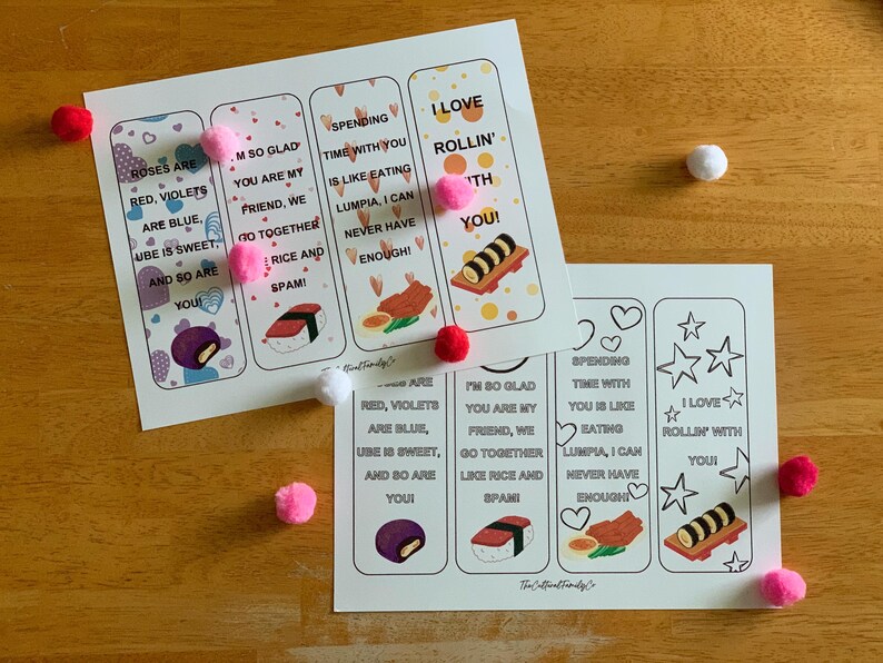 Printable Bookmarks for Children or Adults, Color You Own, Asian ...