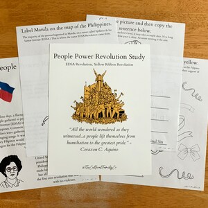 Philippine History: People Power Revolution Study for Children - Etsy
