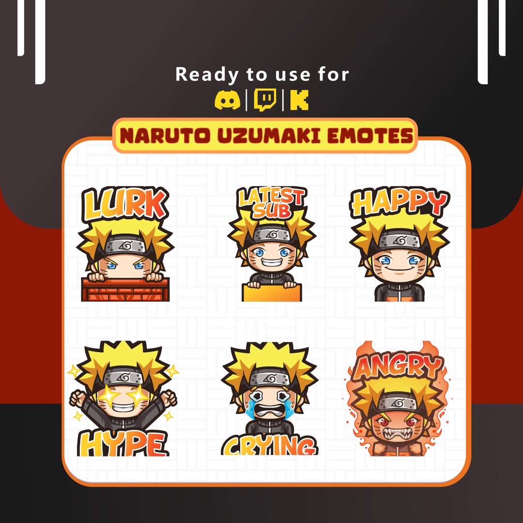 Naruto Inspired Ninja Chibi Emotes Pack - 6 Anime Emotes for Twitch ...