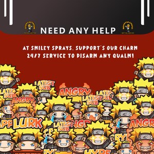 Naruto Inspired Ninja Chibi Emotes Pack 6 Anime Emotes for Twitch, Kick ...
