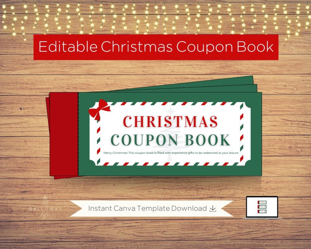 Christmas Coupon Book: Experience Gift Coupons (digital Product ...