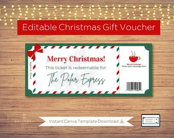 Christmas Polar Express Train Ticket | All Aboard, Printable Polar ...
