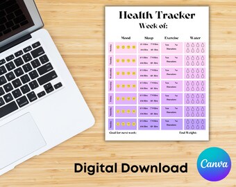 Caffeine Tracker Printable PDF Wellness Journal Caffeine Intake Tea ...