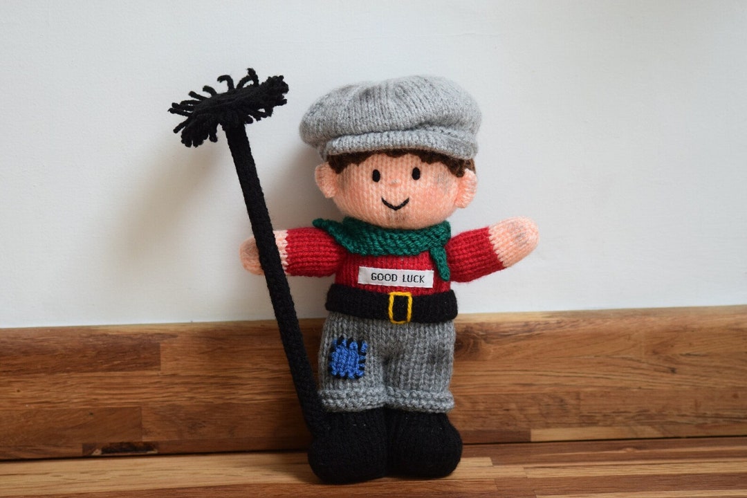 Hand Knitted Good Luck Chimney Sweep *ash* - Etsy UK