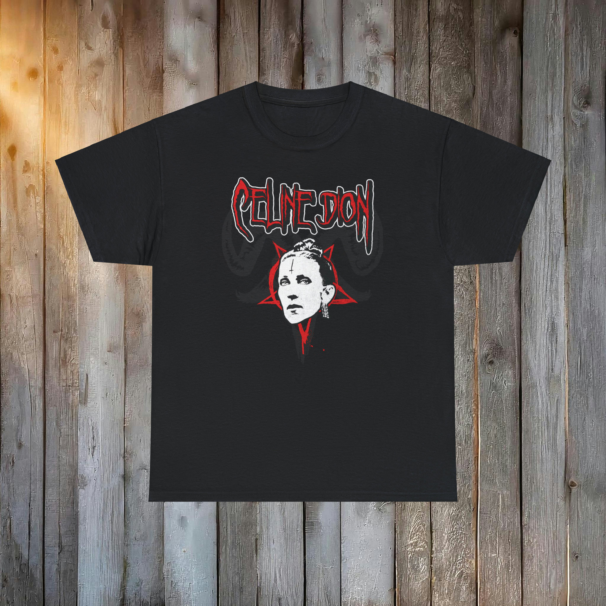 Death Metal Celine Dion T-shirt Funny Unisex Tee Band Shirts. Funny ...