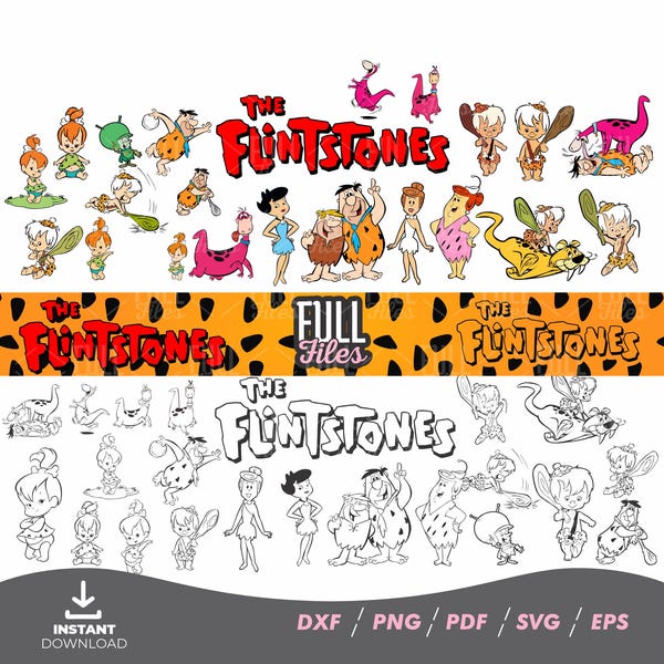 Flintstone Svg - Etsy