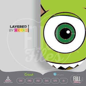 Face Monsters inc , dxf, eps, svg, pdf, png , cricut , silhouette ...