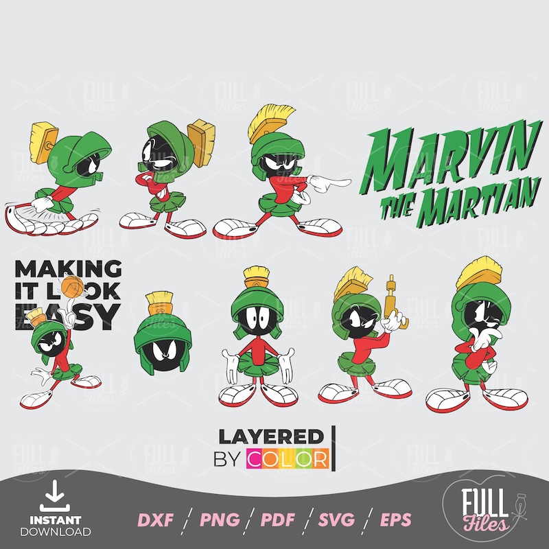 Marvin the Martian Sticker - Etsy