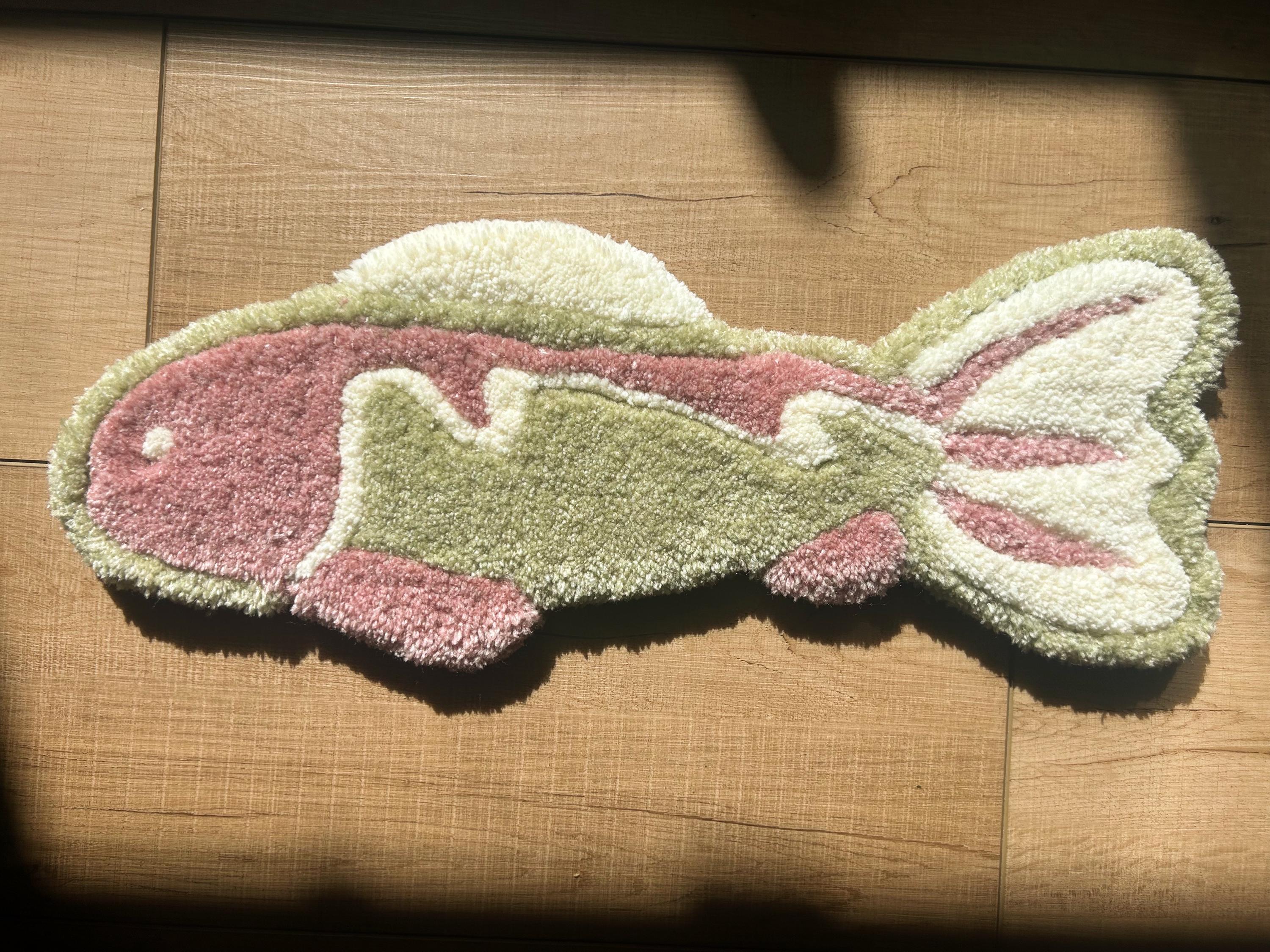 Handmade Tufted Fish Wall Art, Soft Tufted, Textile Tapestry, Cozy ...