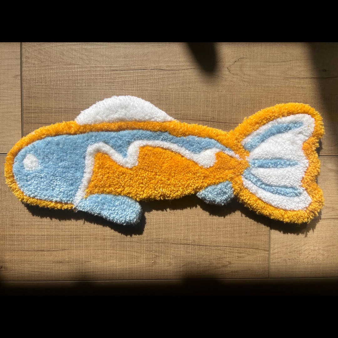 Tufted Fish Wall Art, Wall Hanging, Home Decor, Rug, Wall Rug, Fish Rug ...