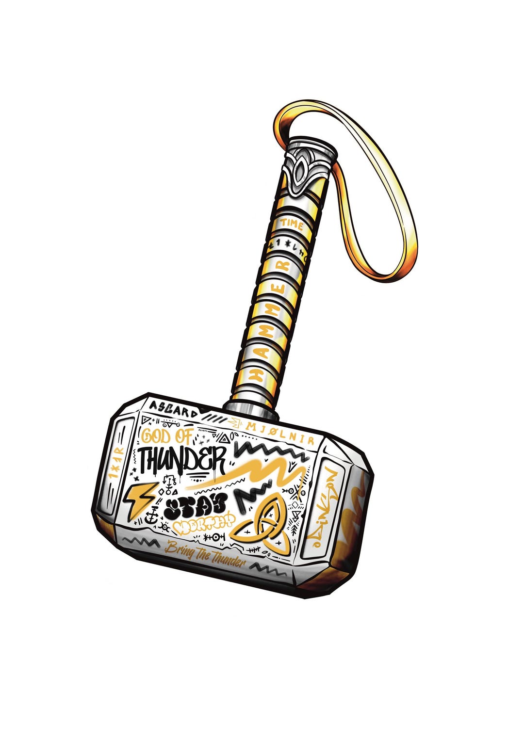 Graffiti Hammer Time, Digitally Illustrated Print - Etsy