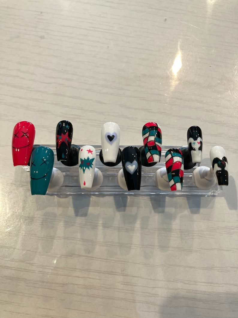 BTS Nails / J-hope Nails / Jack in the Box / KPOP Nails - Etsy