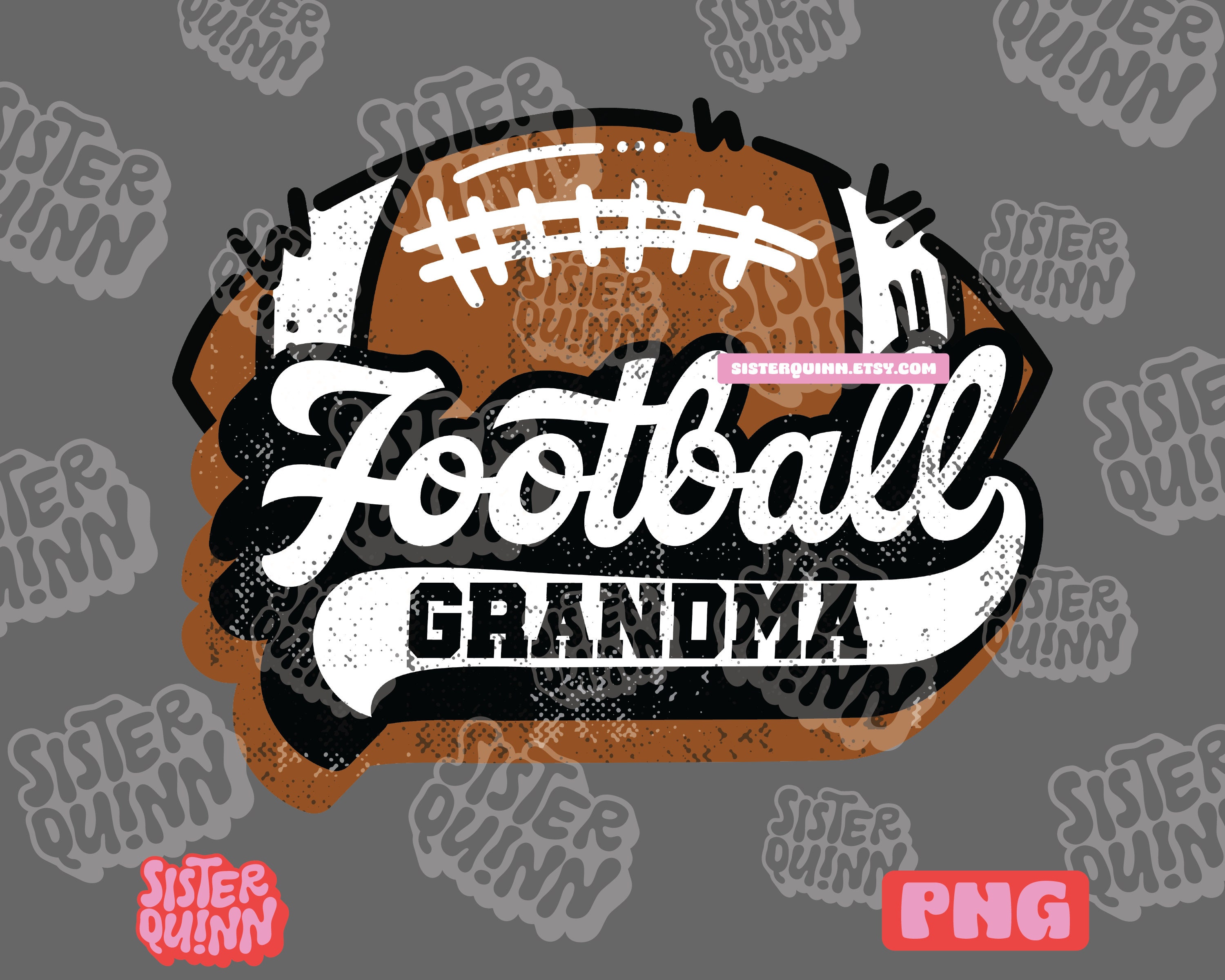 Football Grandma Sublimation PNG Mini, Granny, Mawmaw, Nana, Game Day ...