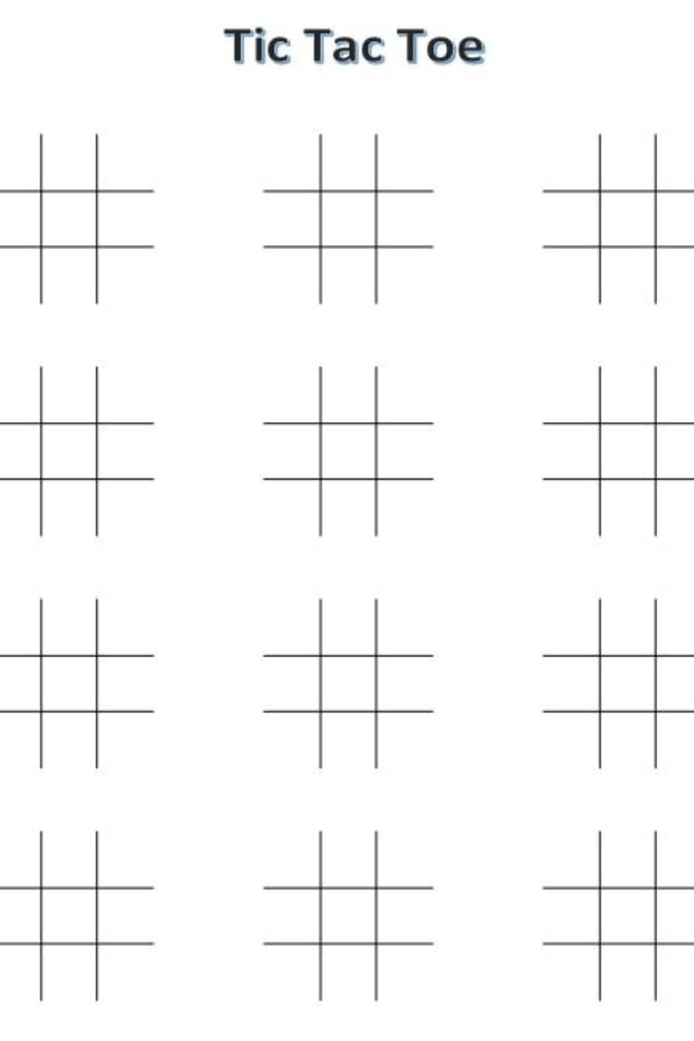 3D Tic Tac Toe Printable Game for Kids - Pen and Paper Family Games ...