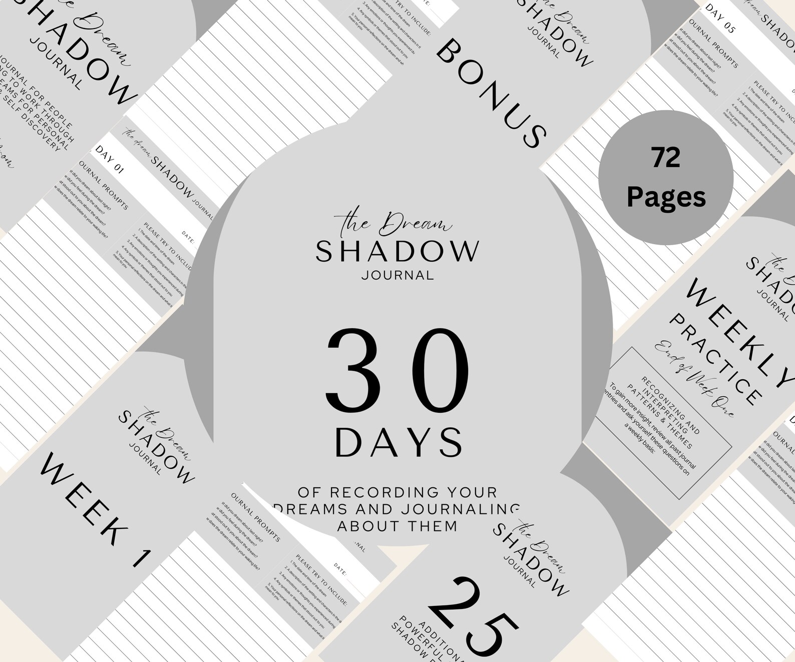 EDITABLE Dream Journal | Printable Dream Diary With Prompts | Dream ...