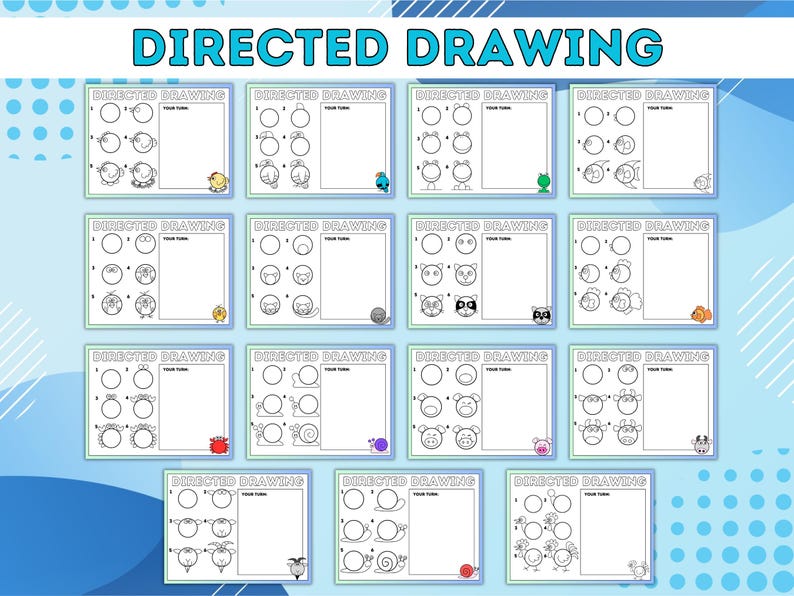 15 Step-by-step Drawing Crafts | Draw Along Activities for Preschool ...