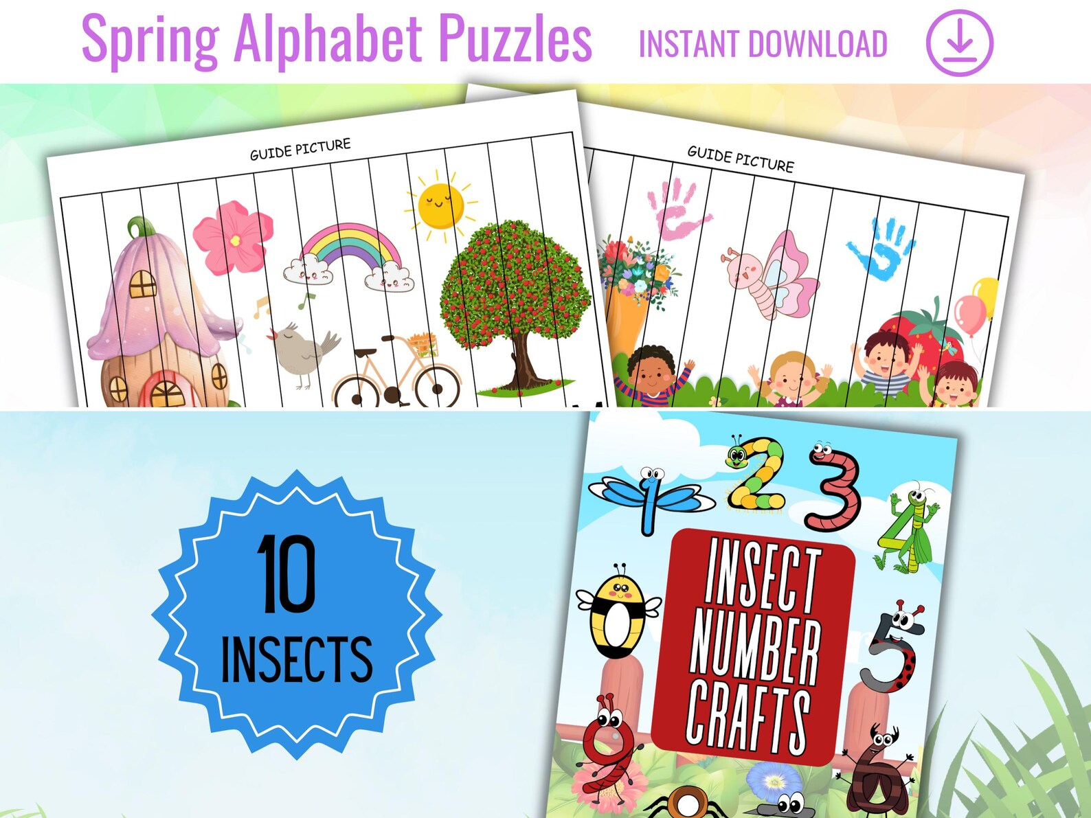 Printable Preschool Readiness Worksheets, Kindergarten Learning Bundle ...