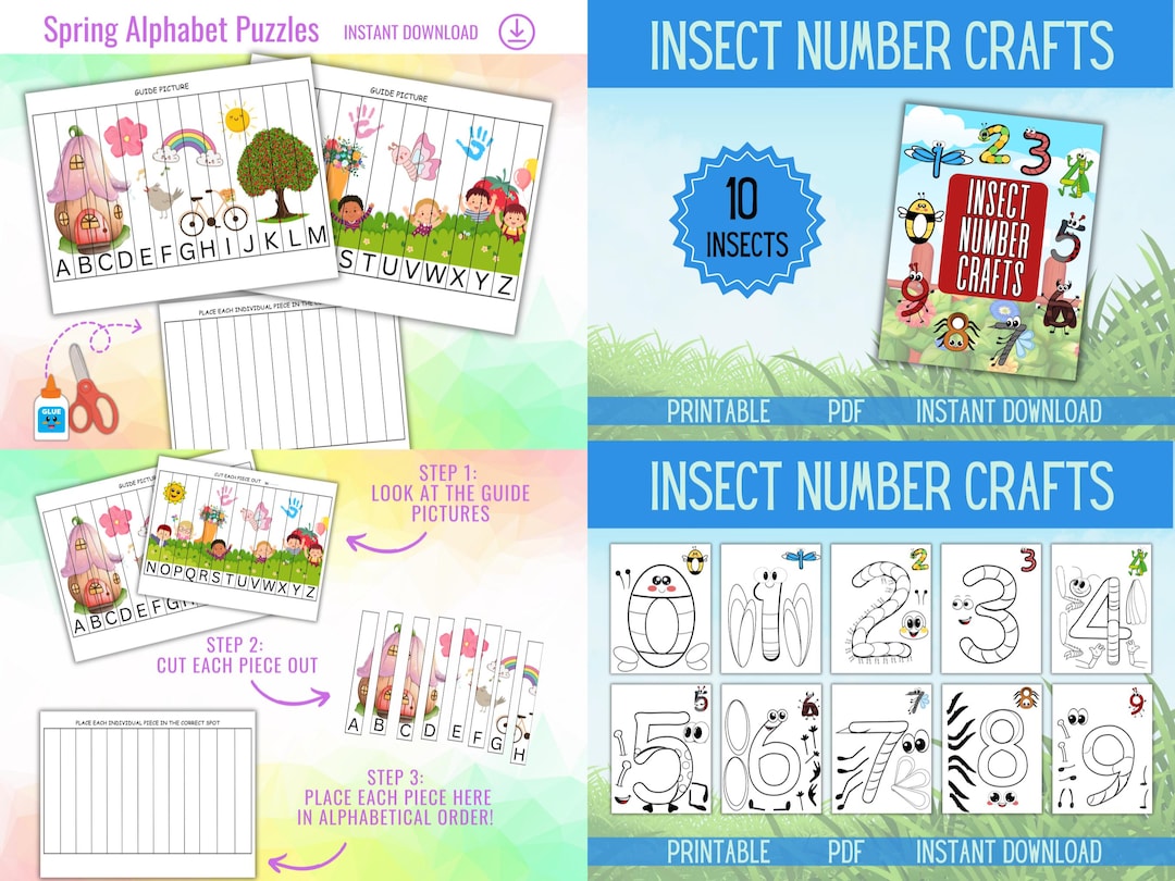 Printable Preschool Readiness Worksheets, Kindergarten Learning Bundle ...