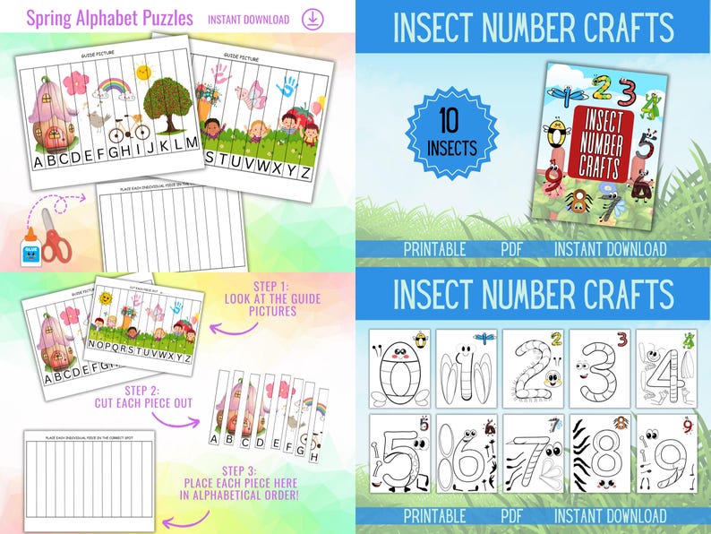 Printable Preschool Readiness Worksheets, Kindergarten Learning Bundle ...