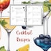 Cocktail Recipe Journal - Blank Mixology Journal Ready to Print for ...