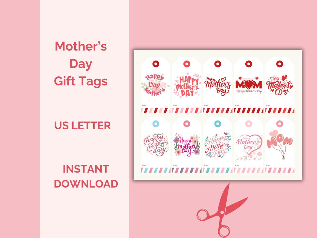 Mothers Day Gift Tag, Mothers Day Gift, Mothers Day Tag, Mother's Day ...