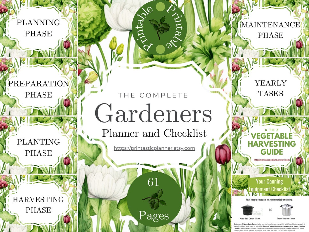 Printable Garden Planner |garden Organizer | Square Foot Garden Planner ...